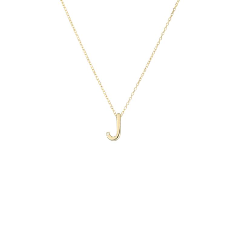 Altın J Harfi Kolye