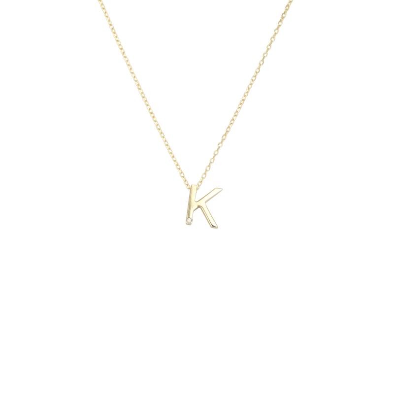 Altın K Harfi Kolye