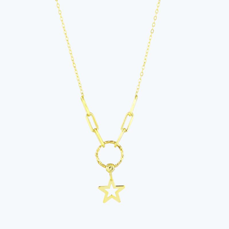 Altın Zincir Yıldız Kolye