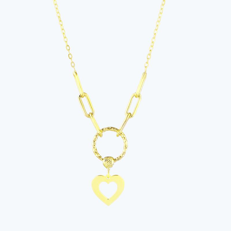 Altın Zincir Kalp Kolye