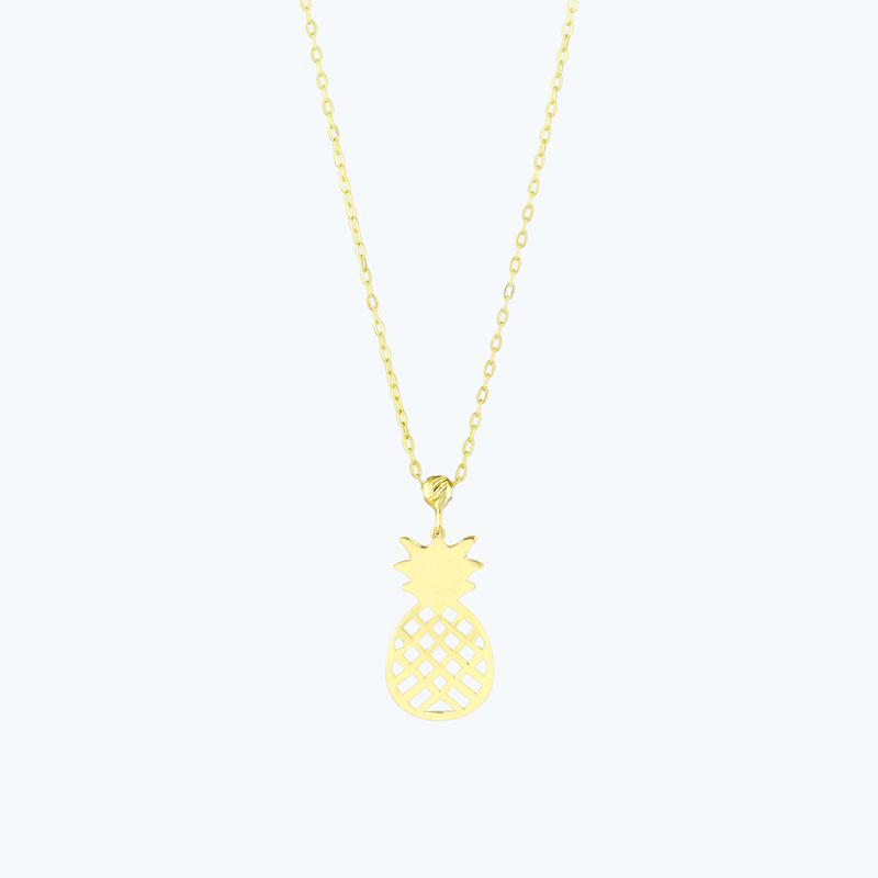 Altın Ananas Kolye