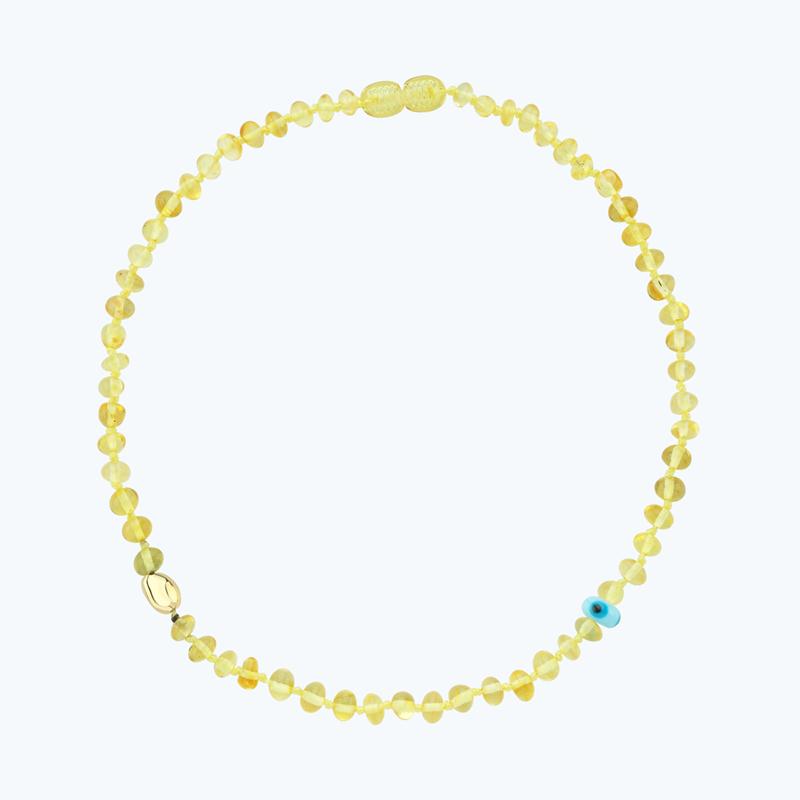 Altın Kehribar Bebek Kolye