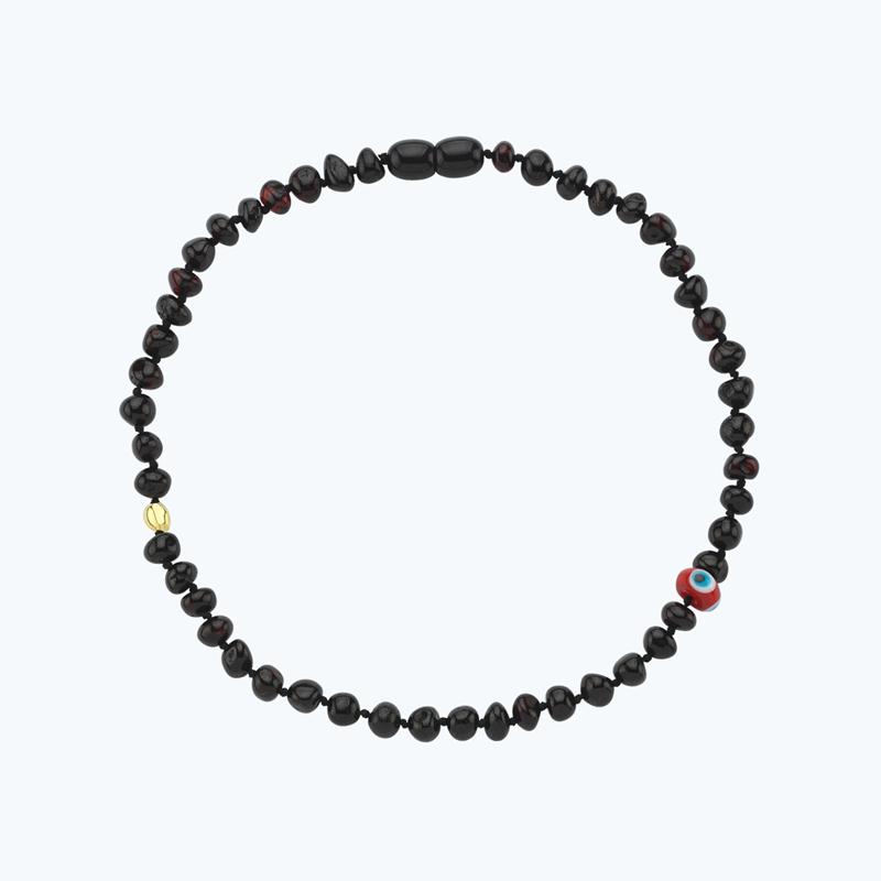 Altın Kehribar Bebek Kolye