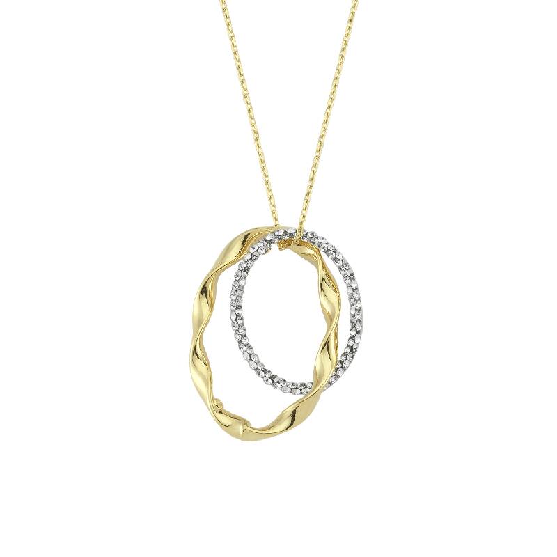 Altın Çift Halka Kolye