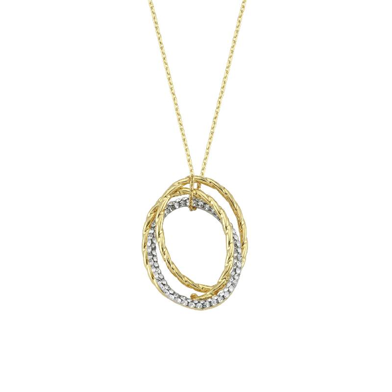 Altın Çift Halka Kolye