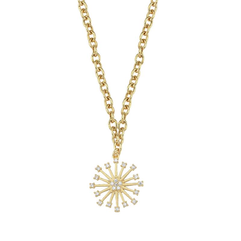 Altın Kar Tanesi Kolye