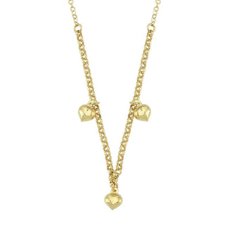 Altın Zincir Kalp Kolye