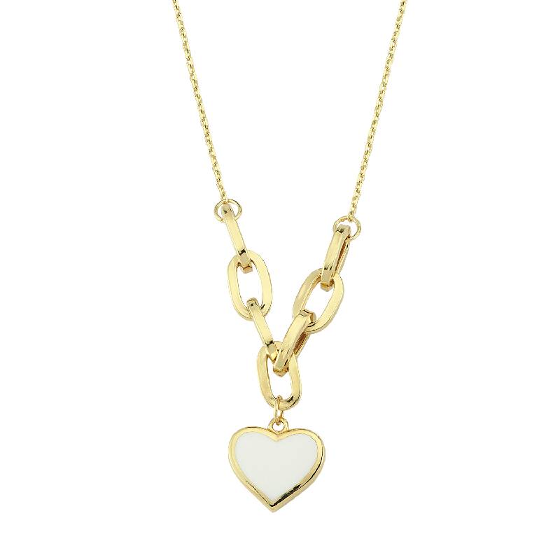 Altın Zincir Kalp Kolye