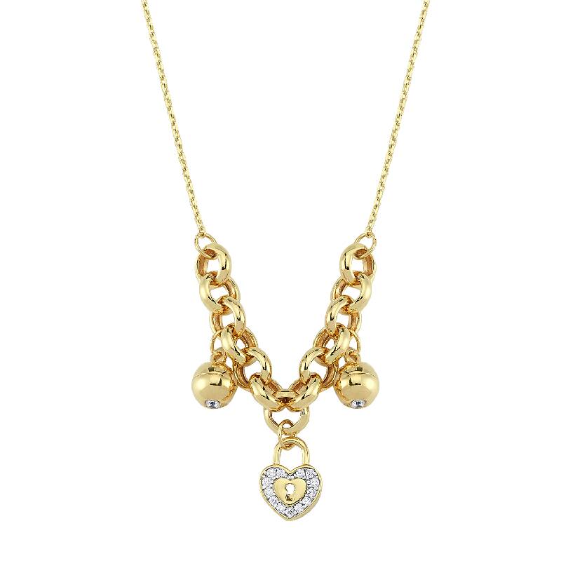 Altın Zincir Kalp Kolye