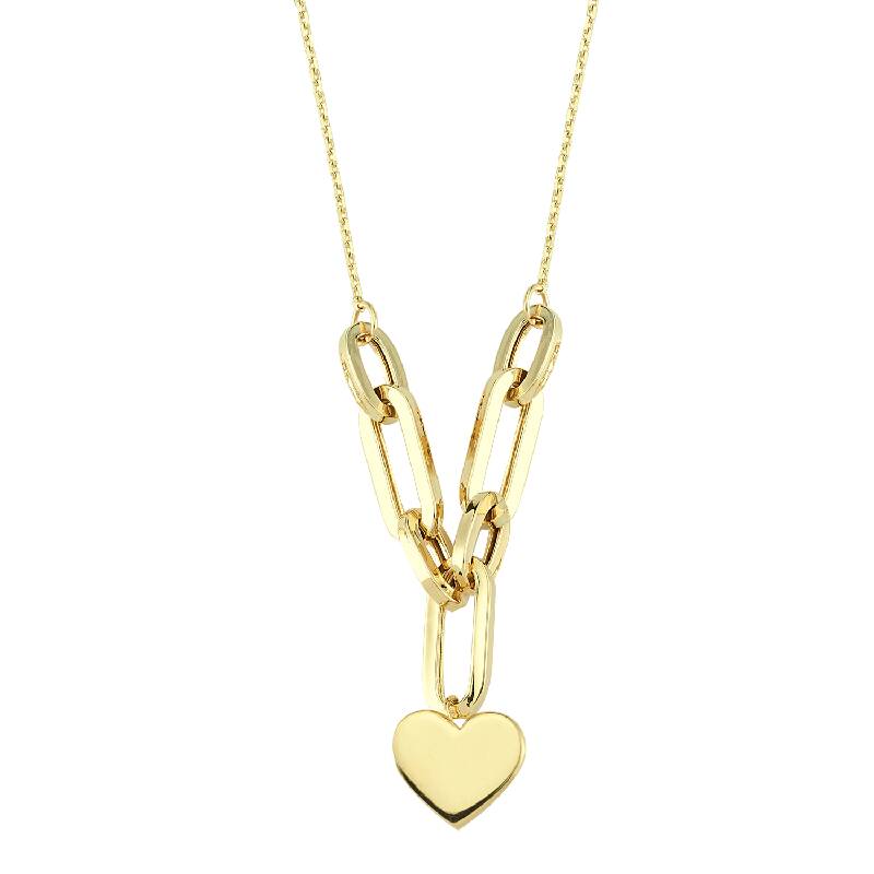Altın Zincir Kalp Kolye