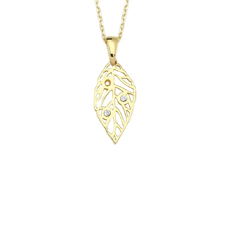 Altın Yaprak Kolye