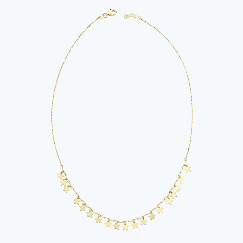 Altın Sallantılı Yıldız Zincir Kolye