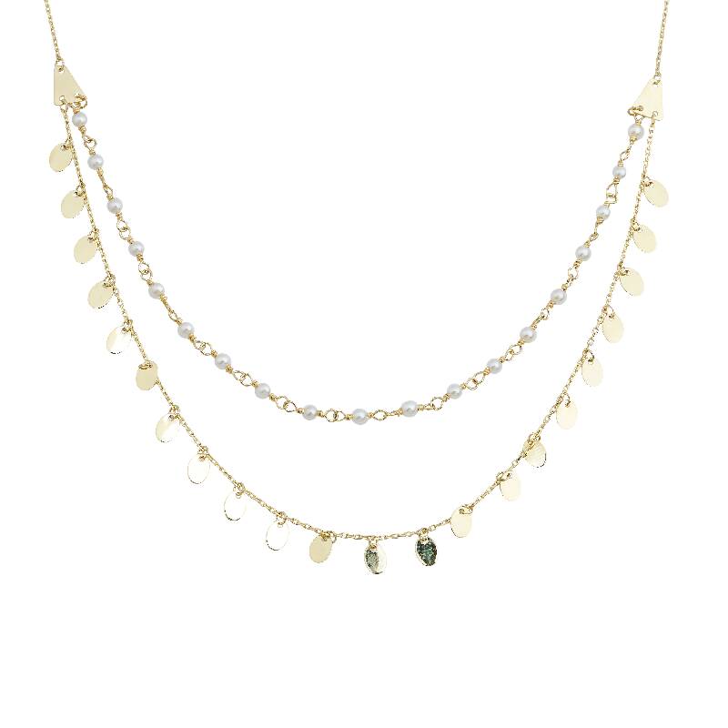 Altın Çift Zincir Kolye