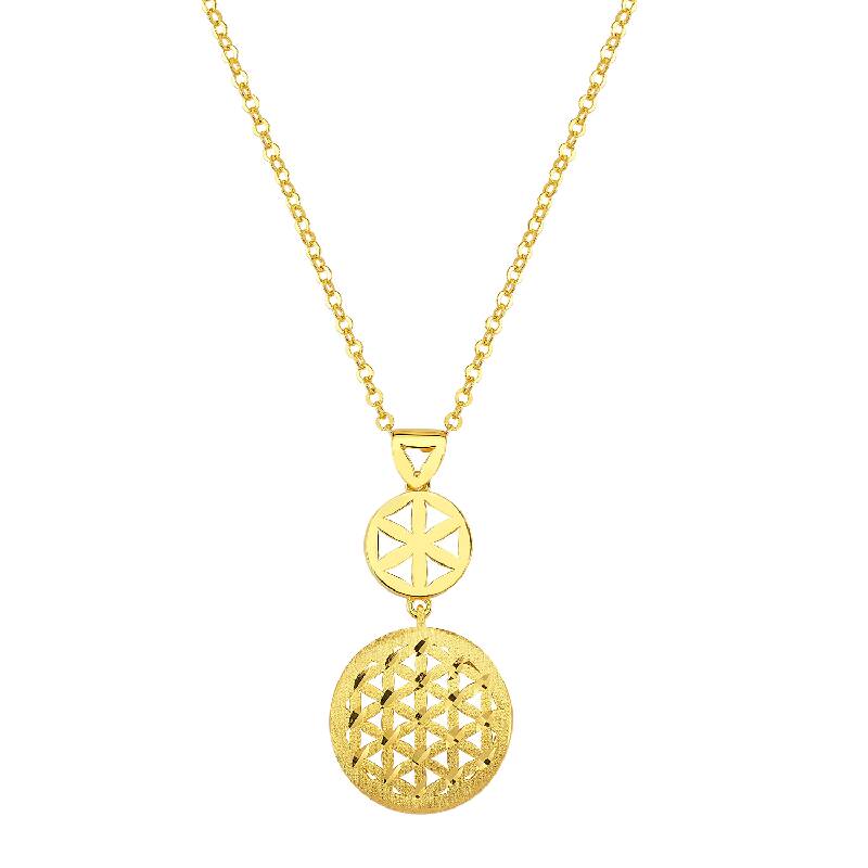 22 Ayar Altın Yaşam Çiçeği Kolye