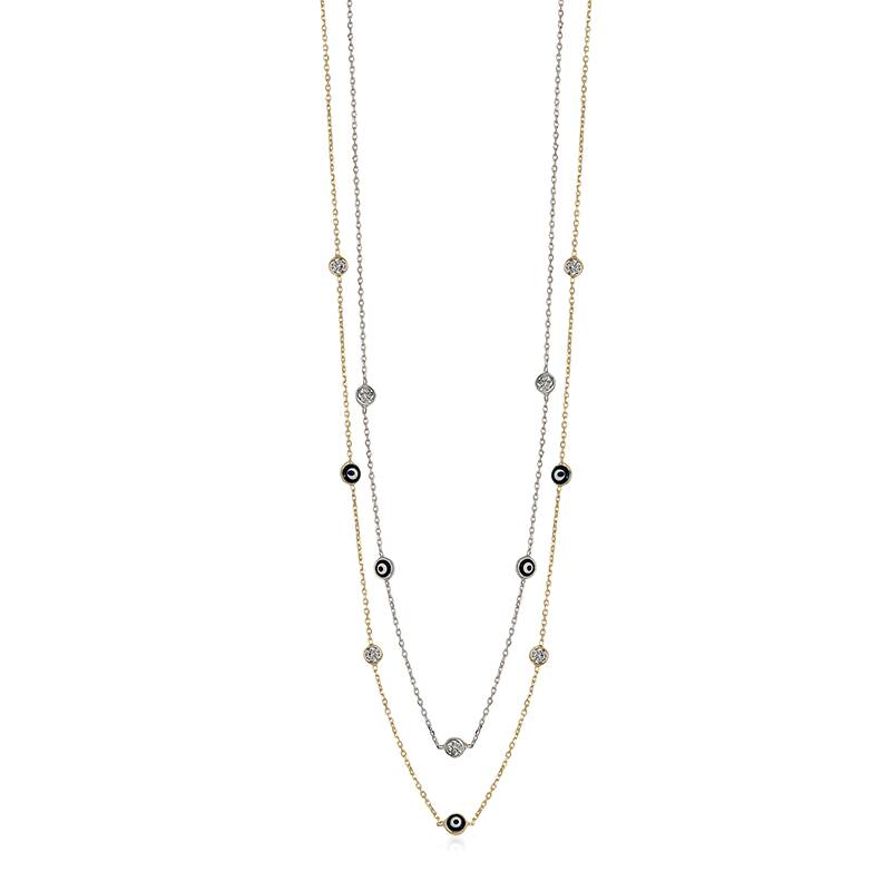 Çift Zincirli Altın Zincir Kolye