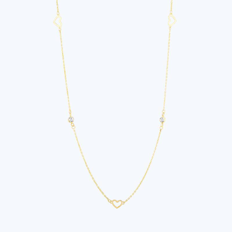 Altın Zincir Kalp Kolye