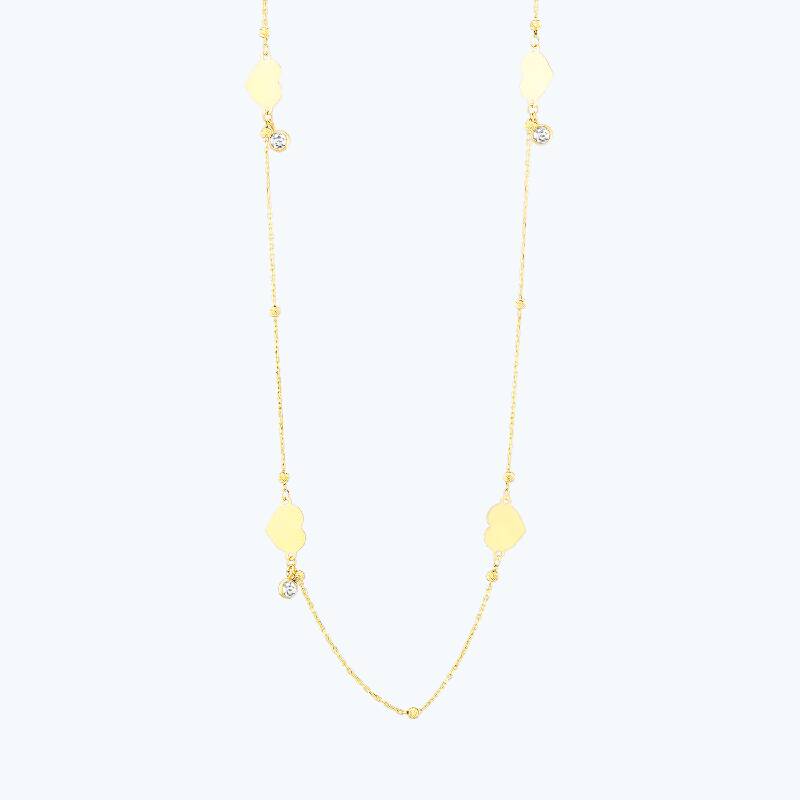 Altın Zincir Kalp Kolye