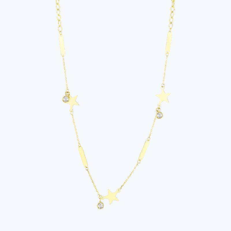 Altın Zincir Yıldız Kolye