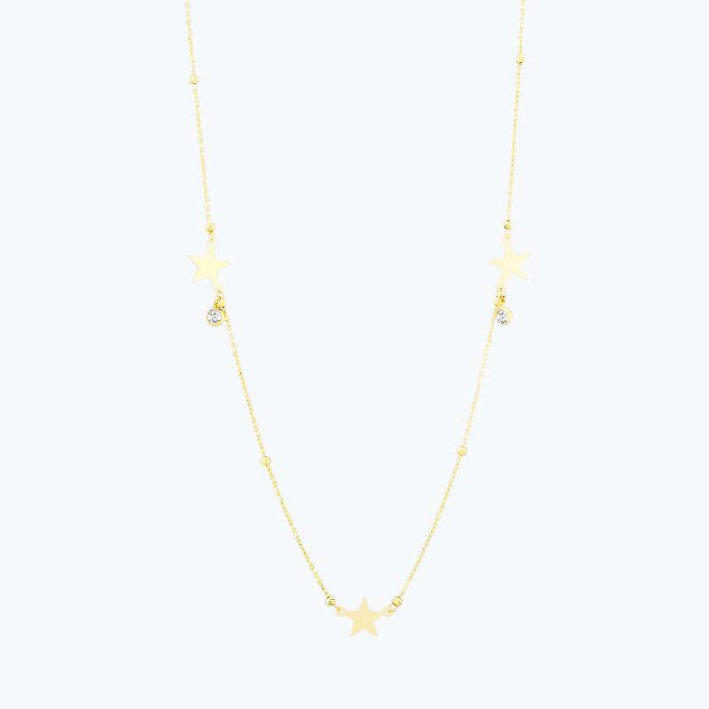 Altın Zincir Yıldız Kolye