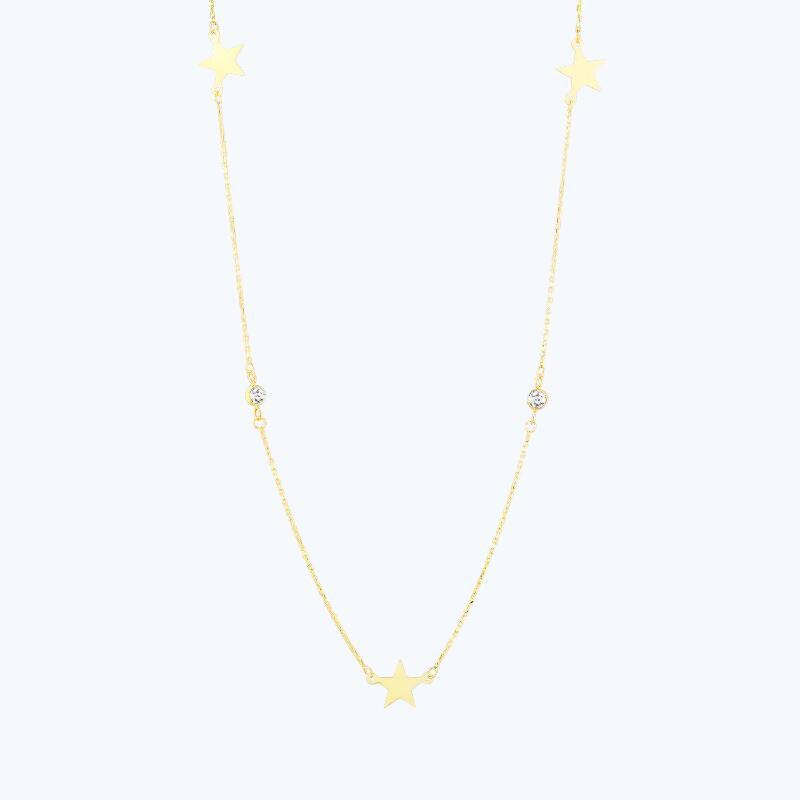 Altın Zincir Yıldız Kolye