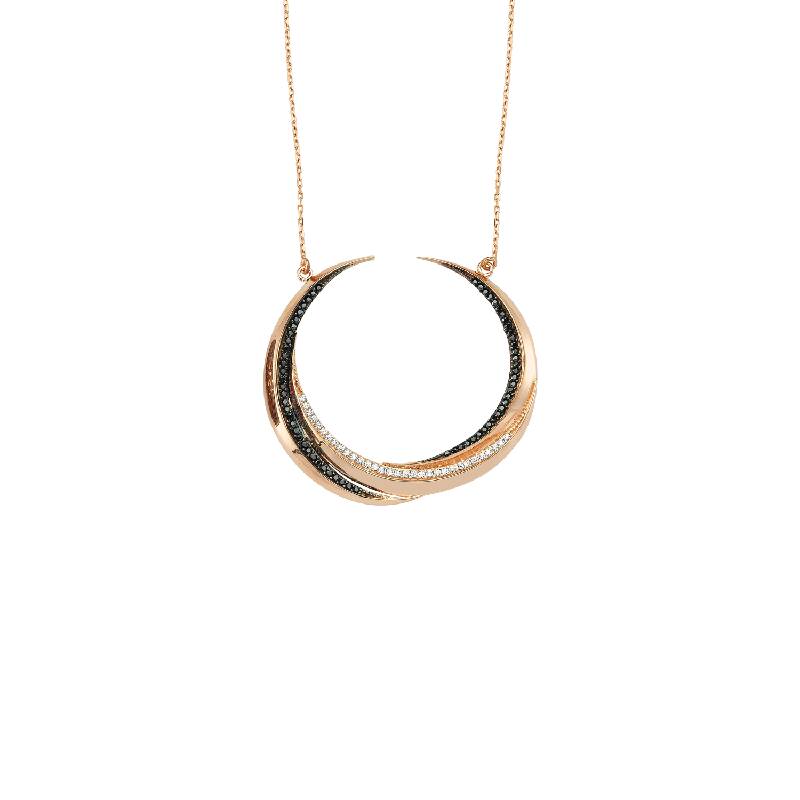 Siyah Taşlı Altın Kolye