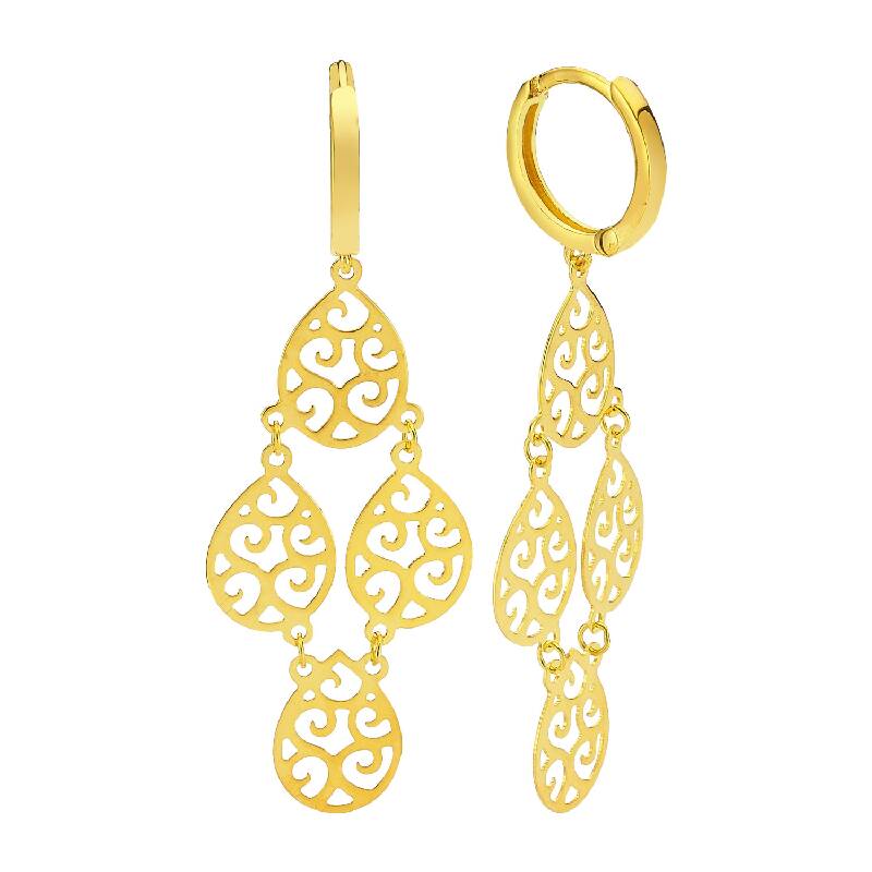 22 Ayar Altın Halka Küpe