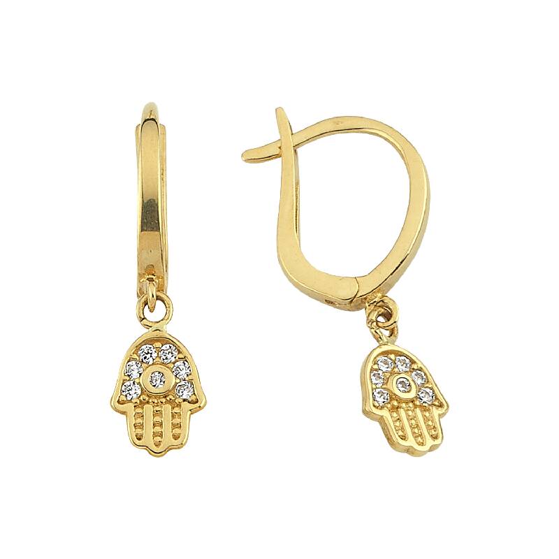 Altın Fatıma Ana Eli Küpe