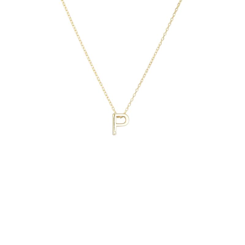 Altın P Harfi Kolye