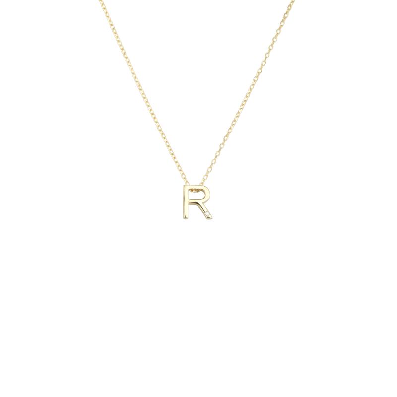 Altın R Harfi Kolye