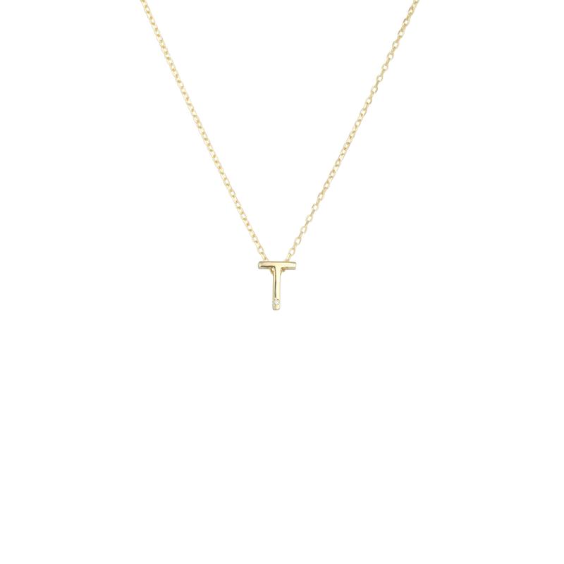 Altın T Harfi Kolye