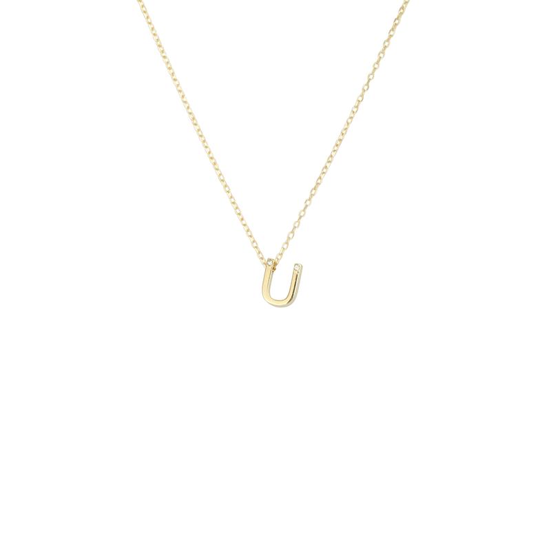 Altın U Harfi Kolye