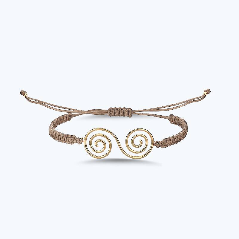 Altın Çift Sarmal Yansıma Bileklik