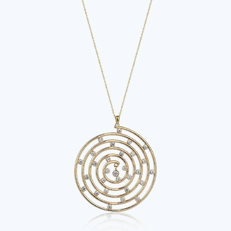 Altın Sarmal Yansıma Kolye