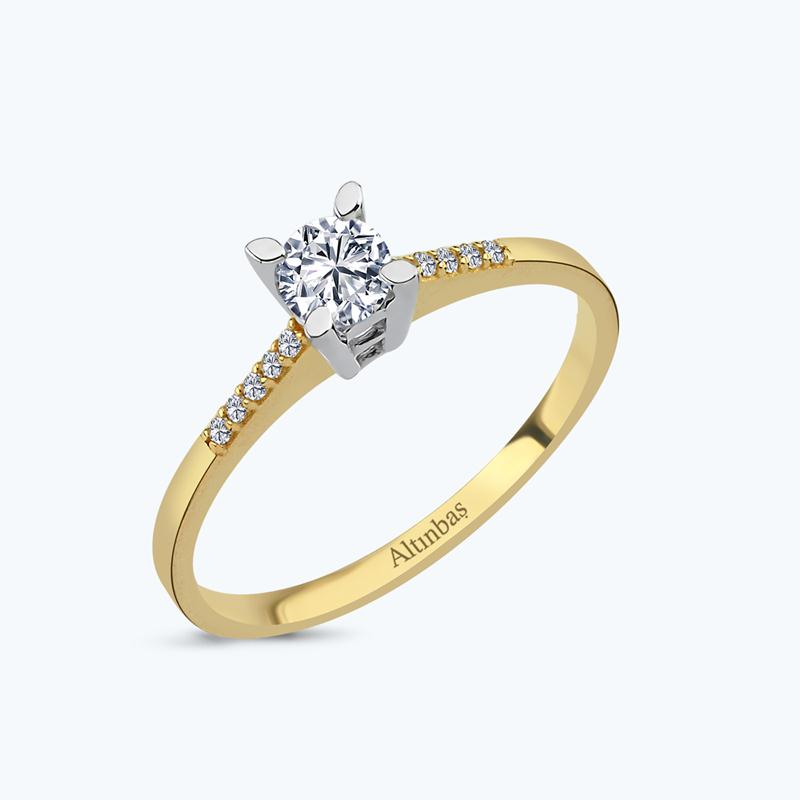 Altın Tektaş Yüzük