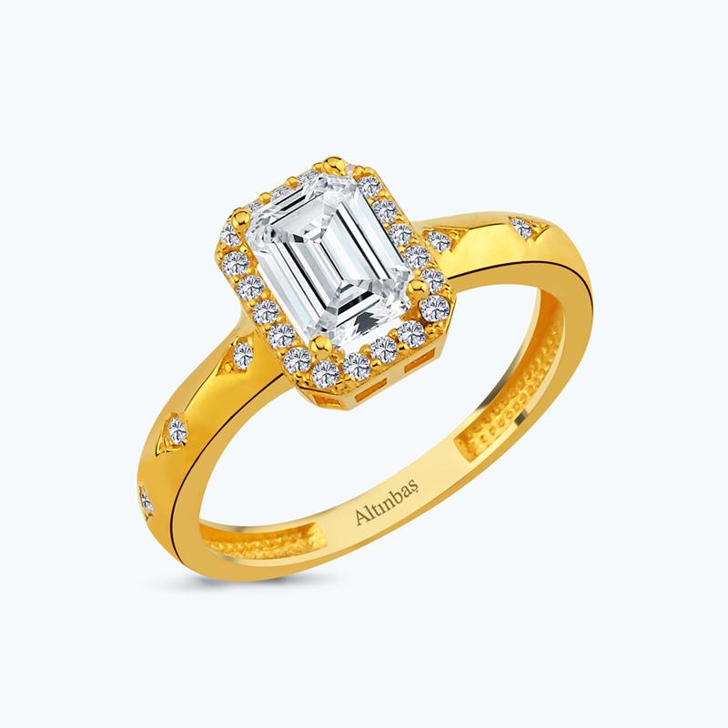 22 Ayar Altın Baget Yüzük