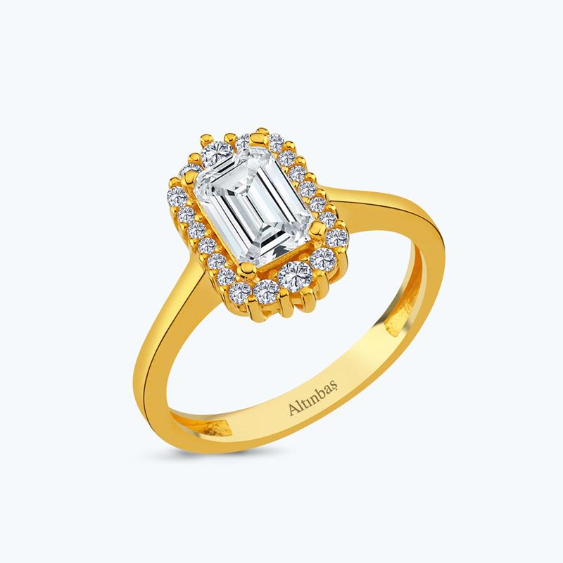 22 Ayar Altın Baget Yüzük