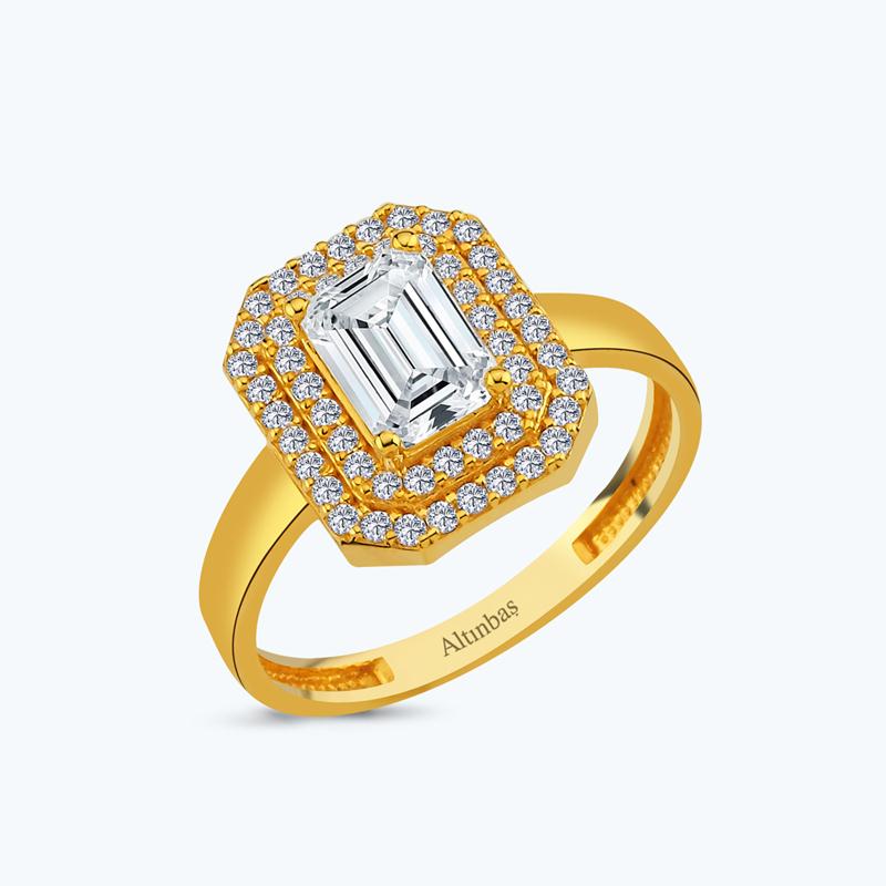 22 Ayar Altın Baget Yüzük