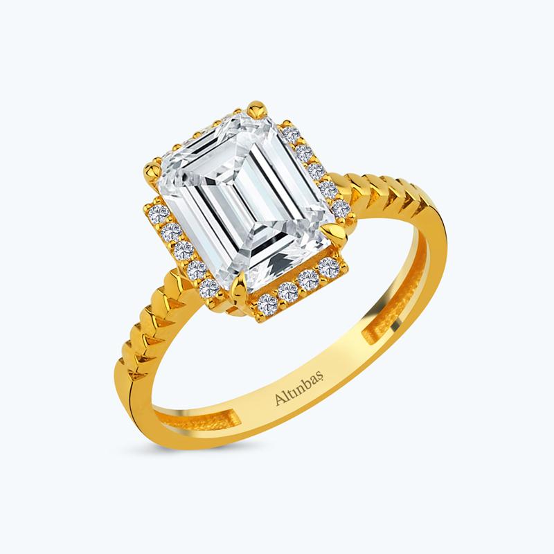 22 Ayar Altın Baget Yüzük