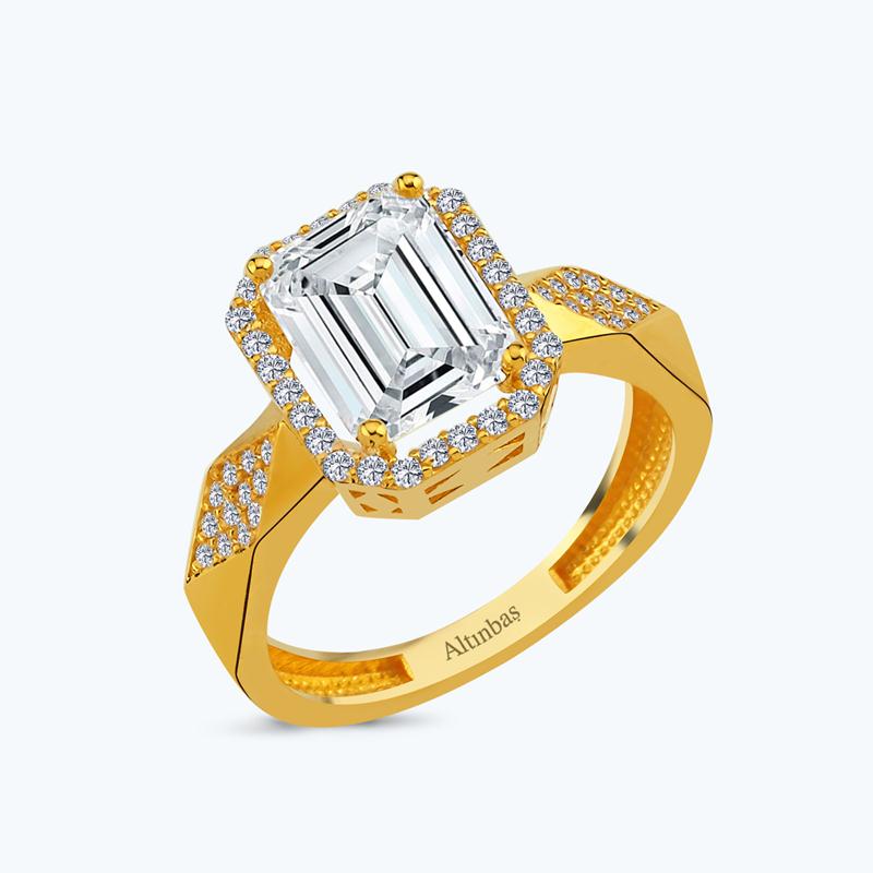 22 Ayar Altın Baget Yüzük