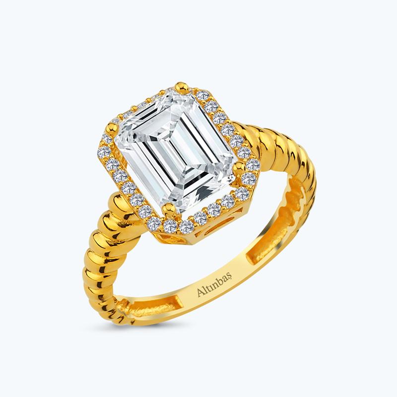 22 Ayar Altın Baget Yüzük