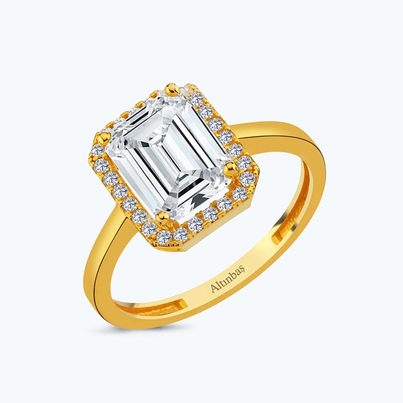 22 Ayar Altın Baget Yüzük