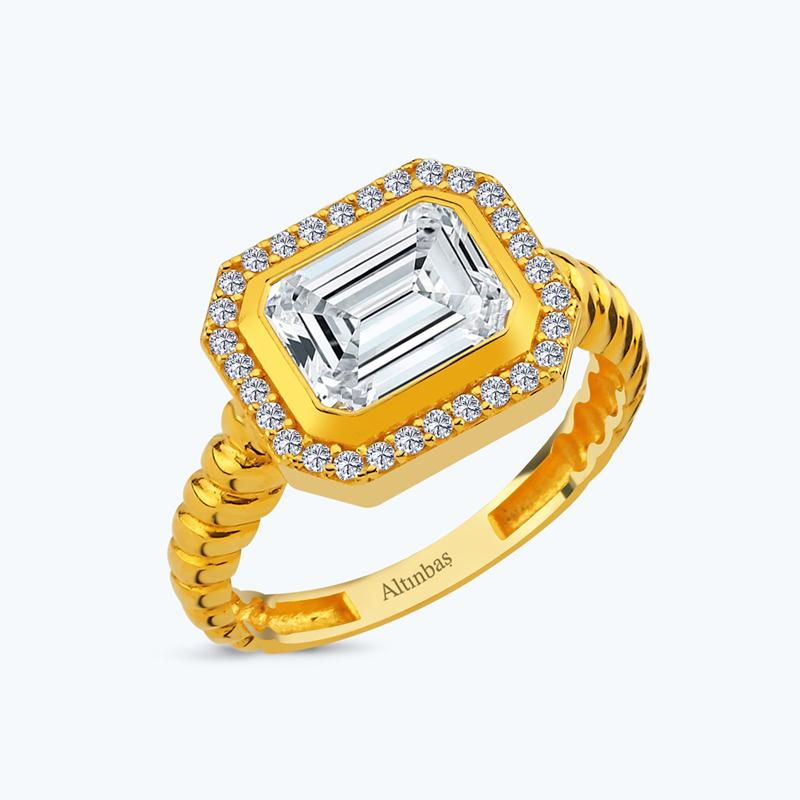 22 Ayar Altın Baget Yüzük