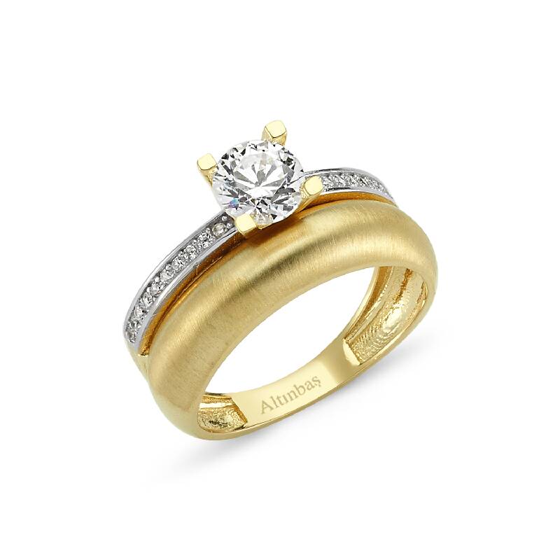 Altın Tektaş Yüzük