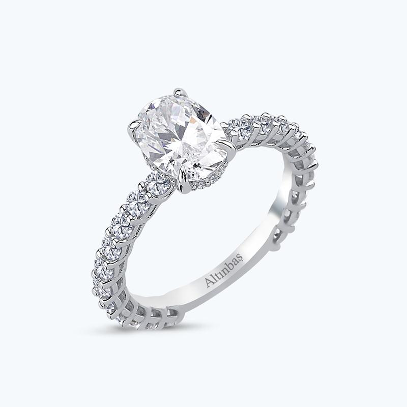 Altın Sırataş Oval Yüzük